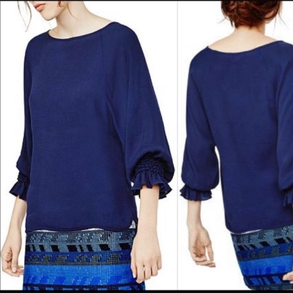 Maje | Tops | Maje Navy Lalo Crepe Navy Top | Poshmark